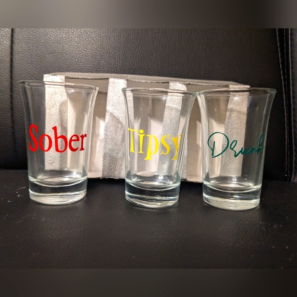 Other | Custom Shot Glass Set Of 3 | Poshmark